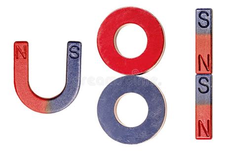 Set Of Magnets Isolated On White Background Stock Photo Image Of Circle Charge