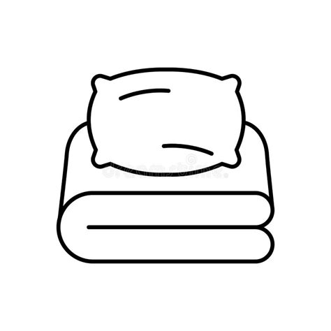 Outline Simple Bed Linen Black Vector Icon Eps 10 Outline