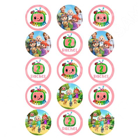 Cocomelon Cupcake Toppers Printable