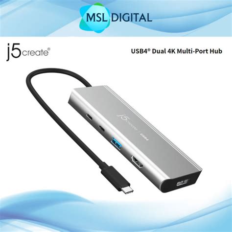 J5create JCD401 USB4 Dual 4K Multi Port Hub Lazada