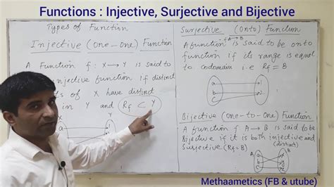 functions injective surjective and bijective easy english youtube
