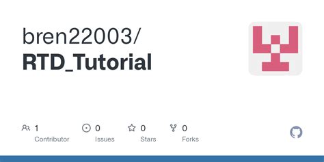 GitHub Bren22003 RTD Tutorial
