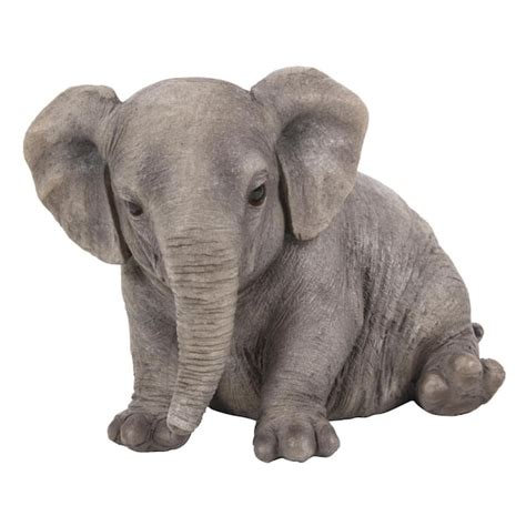 Hi Line T Ltd Chubby Elephant Sitting Statue 87685 D The Home Depot