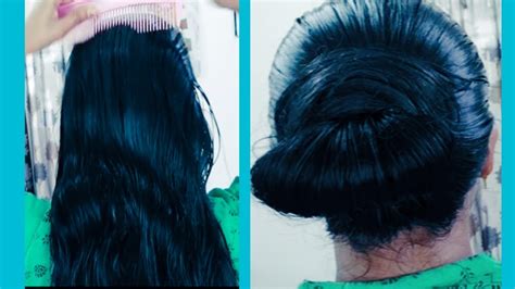 Oiled Bun Hairstyleeasy Oily Hair Stylesbeautiful Long Hairoil Hair