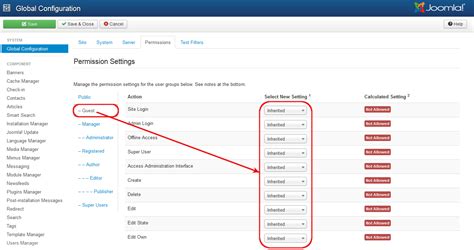 j3 x access control list tutorial joomla documentation
