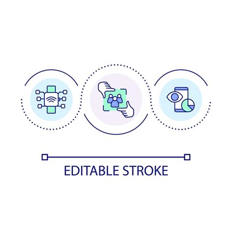 Digital Network Loop Concept Icon Sharing Information Online Internet Communication IoT