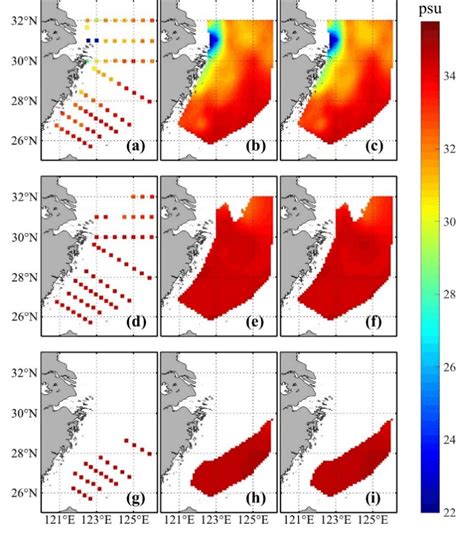 the in situ salinity summer 2011 and reconstructed results with