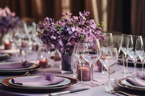 Premium Ai Image Elegantly Set Tables For A Memorable Event Party Or Wedding Reception