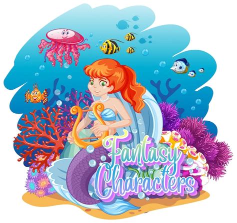 Sirena En El Mundo Submarino Vector Gratis