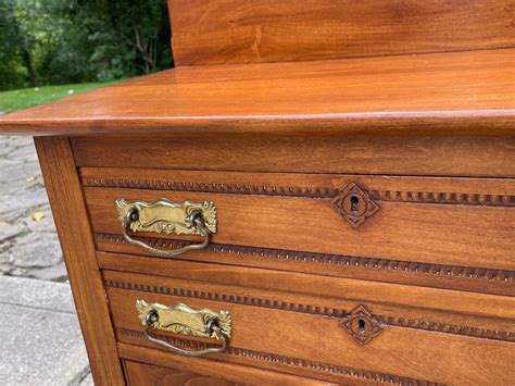 Great Lakes VNTG Antique Early 1900 S Oak Wash Stand
