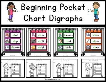 Beginning Pocket Chart Digraphs by Miss Franklin | TPT