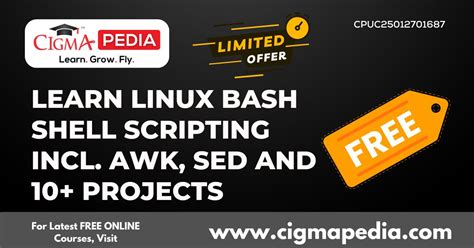 Learn Linux Bash Shell Scripting Incl AWK SED And Projects Free Udemy Course CIGMA Pedia