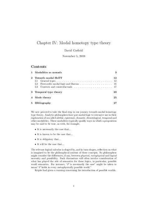 Pdf Modal Homotopy Type Theory