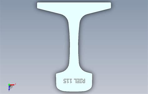 115re钢轨 Inventor 模型图纸免费下载 懒石网