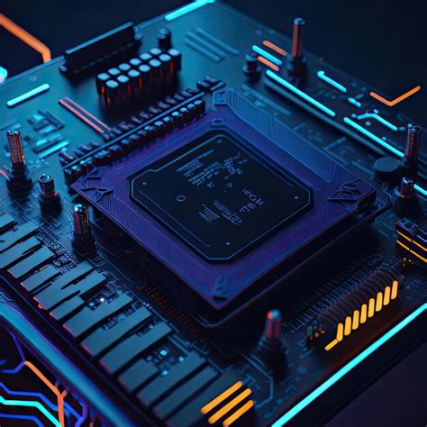 Premium Ai Image Central Computer Processor Integrated Microchip Circuit Board