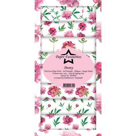 Peony Slim Paper Pack Pfs083 Craftlines Bv
