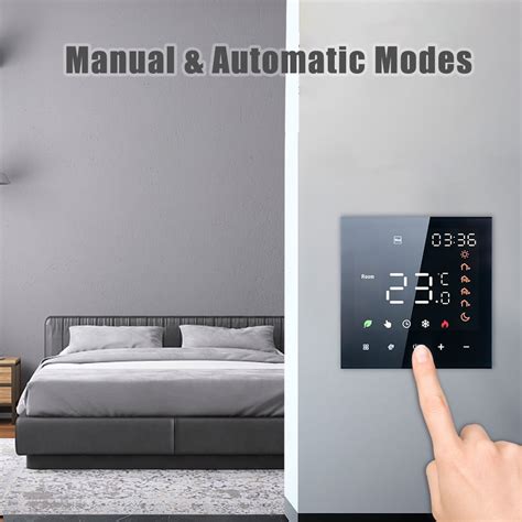 Room Smart Thermostat 16a Digital Programmable Lcd Display Touchscreen Underfloor Heating