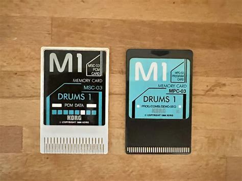 Korg M1 Drums Sound Cards Msc 03 And Mpc 03 For M 1 M1r Two Reverb