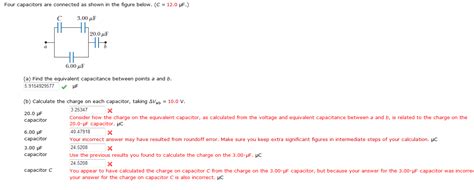 Solved Four Capacitors Are Connected As Shown In The Figure