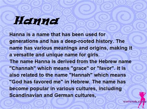 Meaning Of The Name Hanna