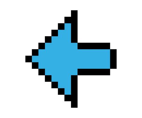 Arrow Pixel Art Bright Blue Arrow Illustration For Your Design