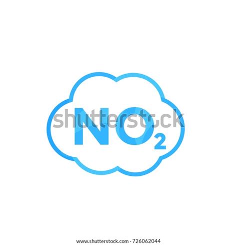 No2 Icon Nitrogen Dioxide Stock Vector Royalty Free 726062044