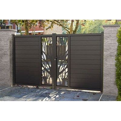 Modern Laser Cut Tree Branch Design Entry Gate Custom Fabrication Metal Driveway Gate Model