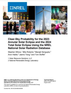 Clear Sky Probability For The 2023 Annular Solar Eclipse And The 2024