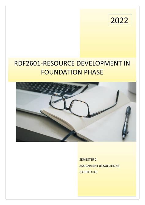 Rdf2601 Assignment 03 Solutionsportfolio Semester 2 2022 To Be Used