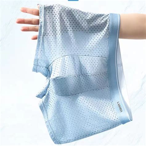 Jual Celana Dalam Pria Tipis Bernapas Boxer Ice Silk Cool Anti Bakteri