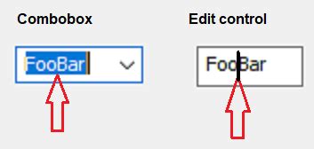 Windows Make A Dropdown Type Combobox Behave Like An Edit Control Stack Overflow