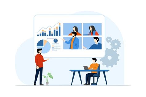 Premium Vector Illustration Of A Business Presentation Concept With