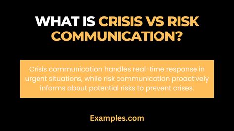 Risk Communication Examples