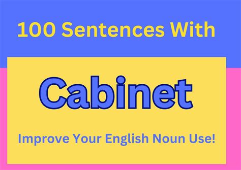 Cabinet In A Sentence 100 Examples For Better English
