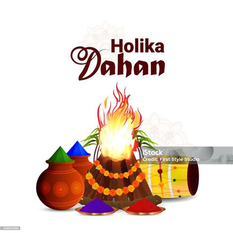 Selamat Holi Perayaan Kartu Ucapan Ilustrasi Stok Unduh Gambar