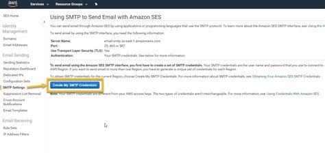 aws ses email smtp transport for rockrms rock community