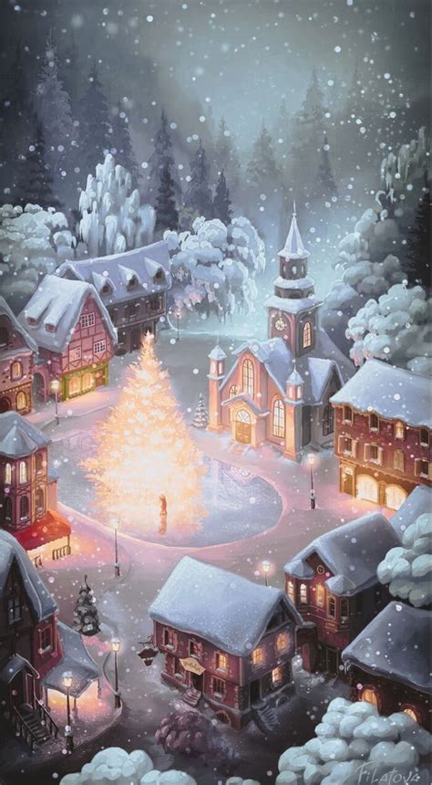 Зимние обои 🎄😍 Рождественские пейзажи Зимние картинки