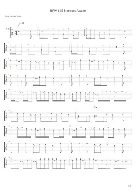 Bwv 645 Sleepers Awake吉他谱gtp谱johann Sebastian Bach巴赫