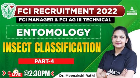 Fci Entomology By Meenakshi Insect Classification 4 Fci Ag 3 And Fci