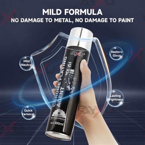 Ayxu 300ml Chrome Plating Rust Remover Spray Rust Remover Multi Purpose