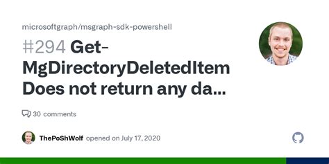 Get Mgdirectorydeleteditem Does Not Return Any Data To The Console