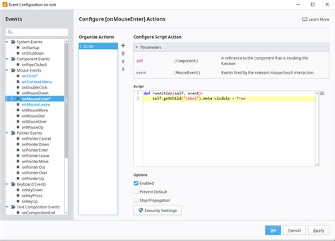 Onmouseenter Onmouseleave Event Issue Ignition Inductive