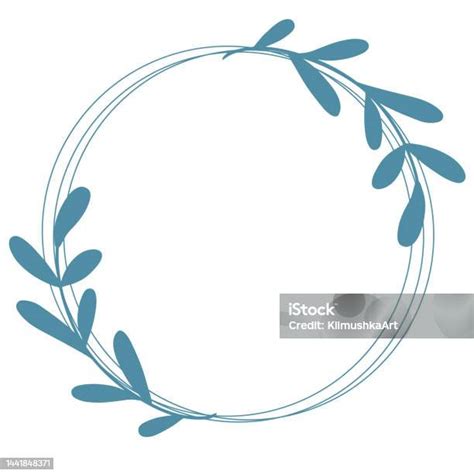 시트 벡터 일러스트 레이 션과 우아한 길쭉한 가지가 있는 아름 다운 둥근 화환 귀여운에 대한 스톡 벡터 아트 및 기타 이미지 귀여운 나무 나뭇가지 Istock