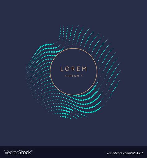 Abstract Element With Dynamic Lines And Particles Vector Image