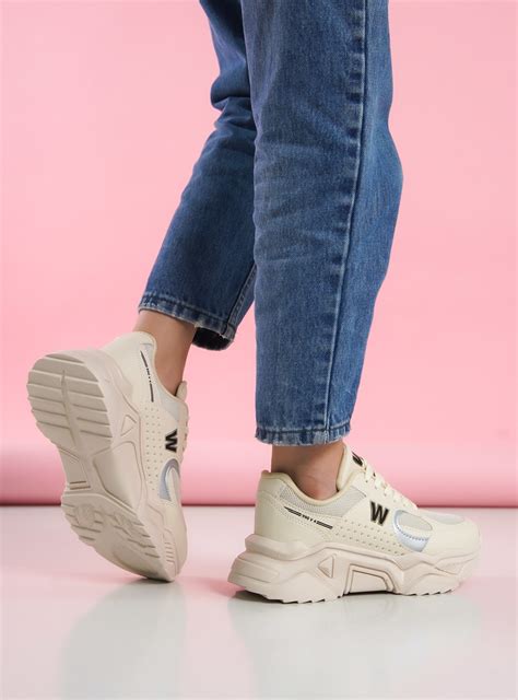Nude Sport Faux Leather Sports Shoes