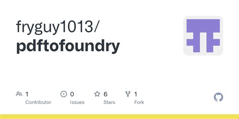 GitHub Fryguy1013 Pdftofoundry