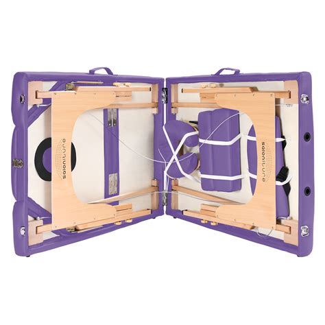 Saloniture Professional Portable Massage Table With Backrest Lavender