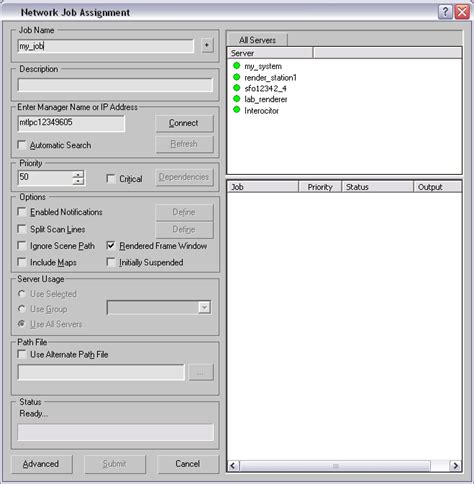 network job assignment dialog download scientific diagram