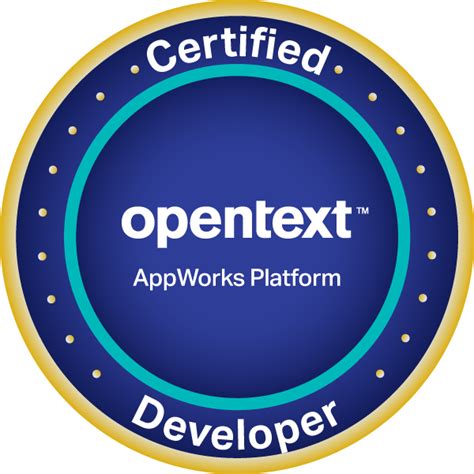 OpenText Certified Developer AppWorks Platform Credly