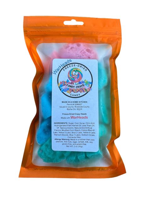 Freeze Dried Candy Crazy Heads Warheads Etsy